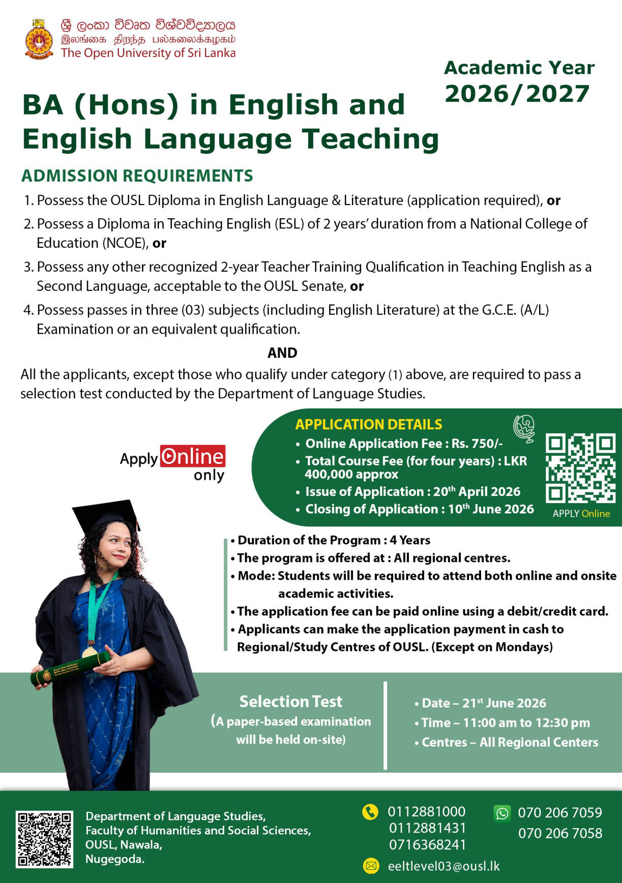 BA in English & English Language Teaching Degree 2026 – Open University ...